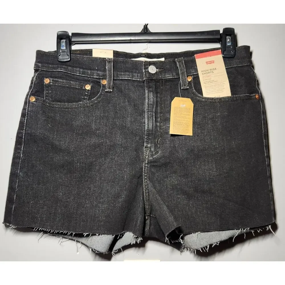 Levi's | Shorts | Levis Shorts Womens 4 W32 Black High Rise Cut Off ...